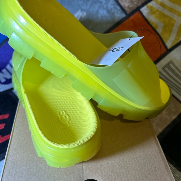 UGG | Shoes | Ugg Womens Jella Clear Slide Sunny Yellow Jelly Sandal ...